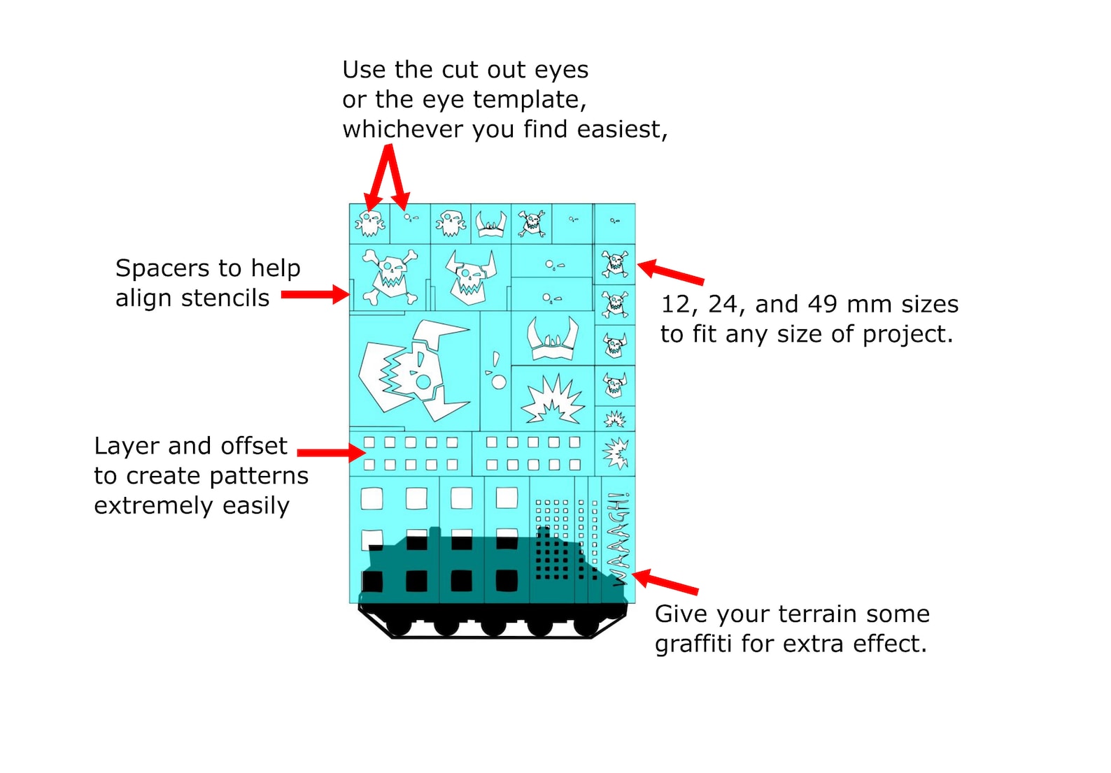 Orcs Stencil for Miniature Wargame Painting - Etsy