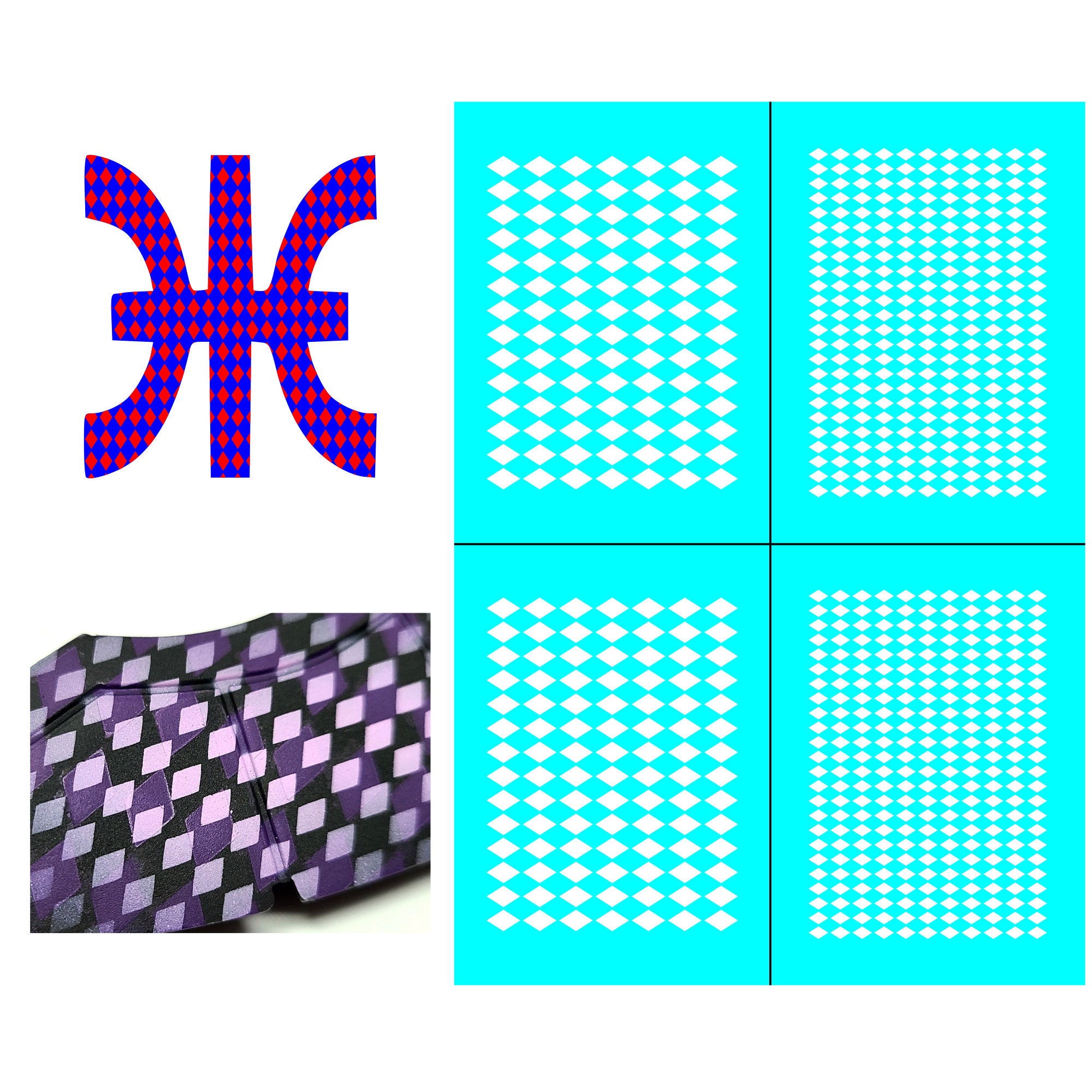 Jester Diamond Stencil for Harlequin Vehicles and Miniature - Etsy