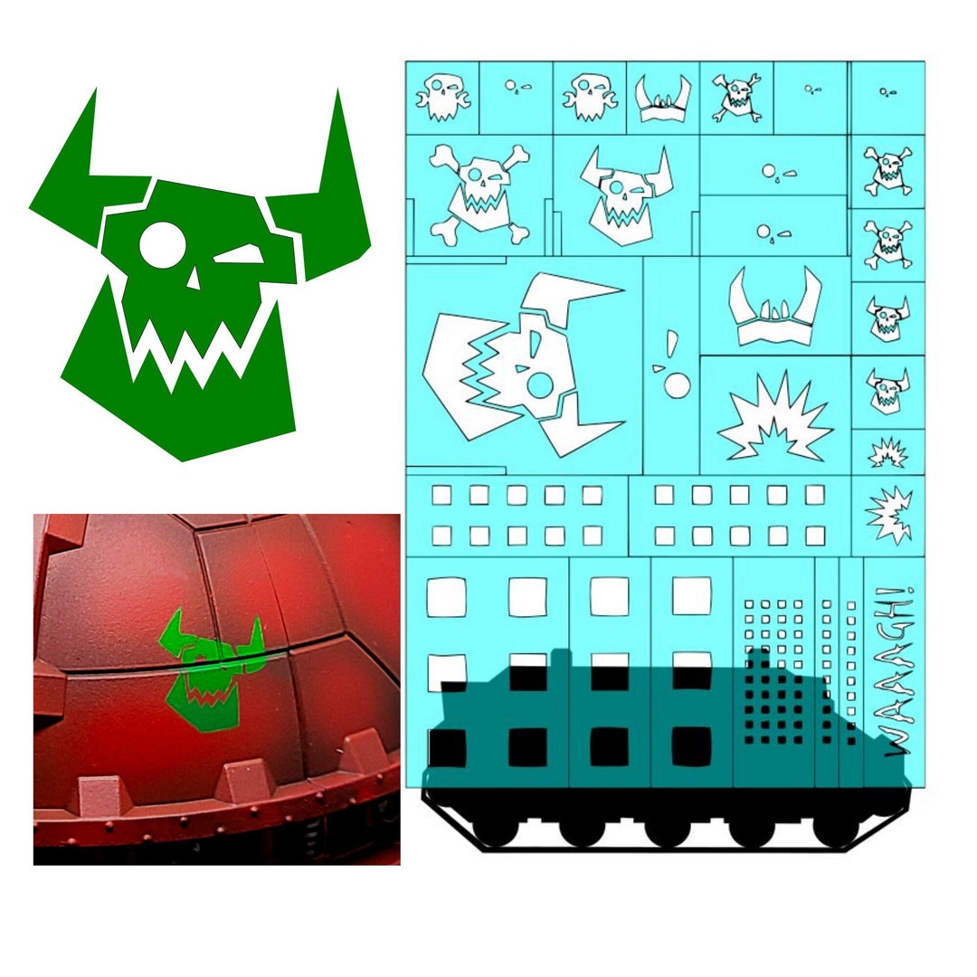 Orcs Stencil for Miniature Wargame Painting - Etsy