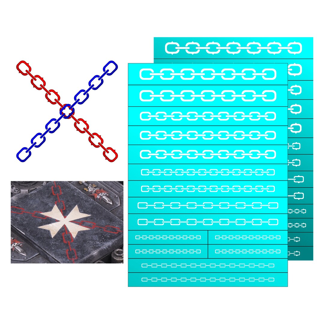 Chains Stencil for Miniature Wargame Painting - Etsy