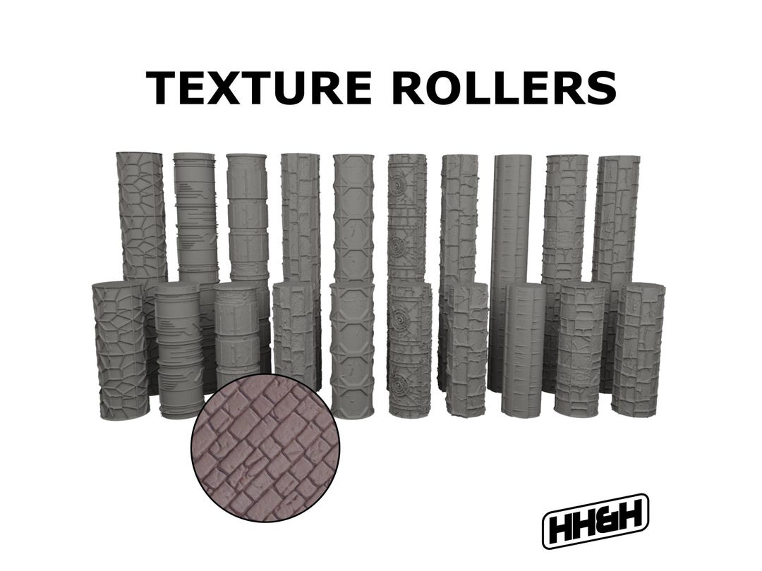 Texture Rollers for Miniature Model Terrain - Set 24 - Etsy