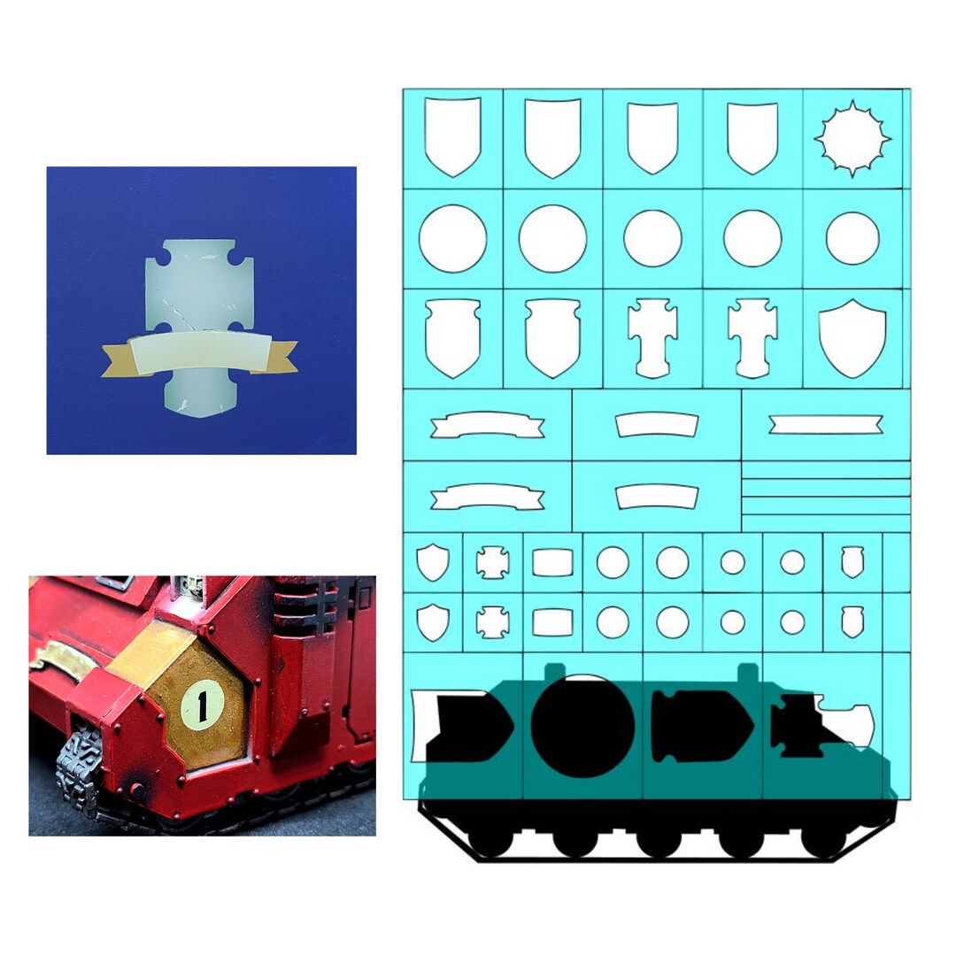 Heraldry Builder Stencil for Miniature Wargame Painting - Etsy