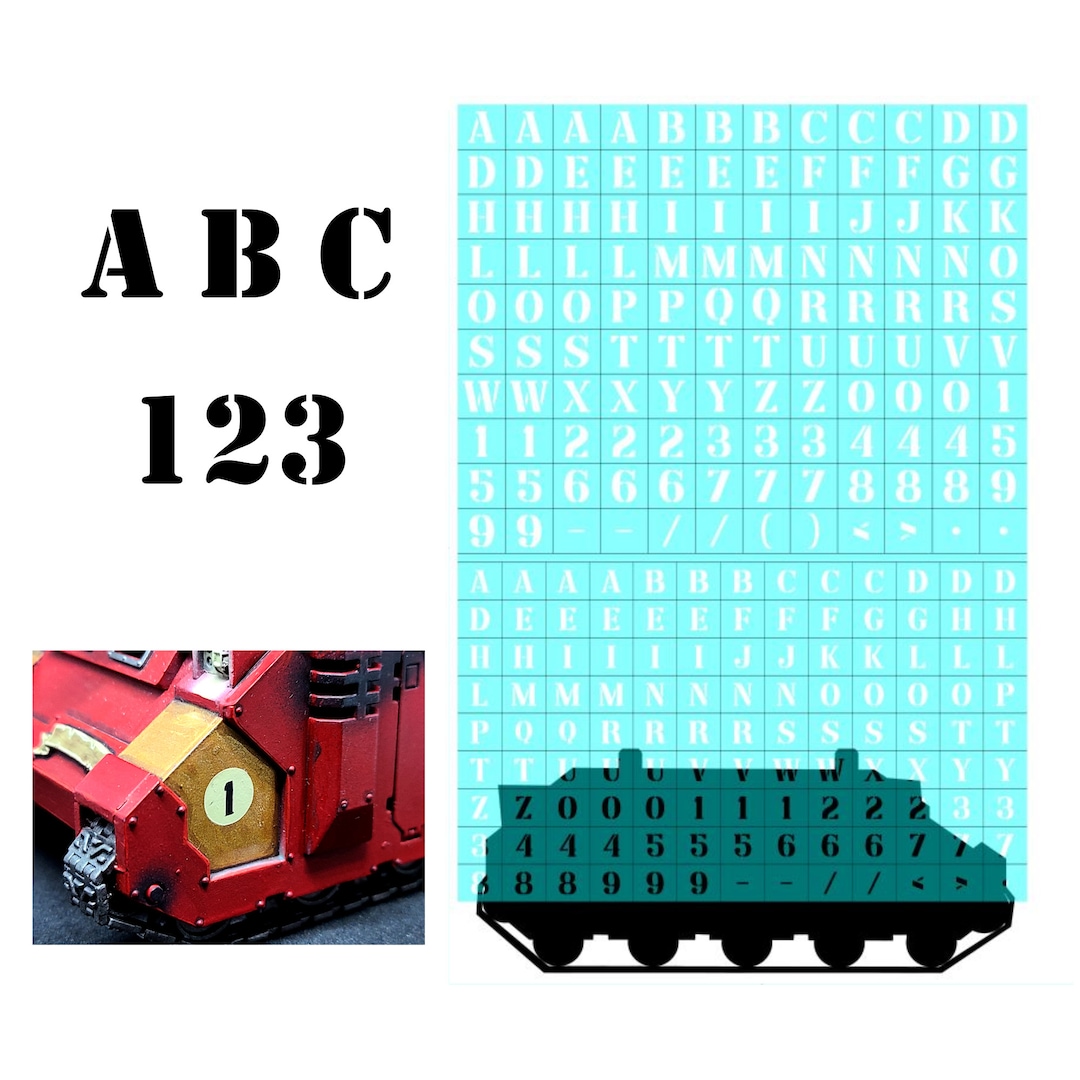 Military Style Font Stencil for Miniature Wargame Painting - Etsy