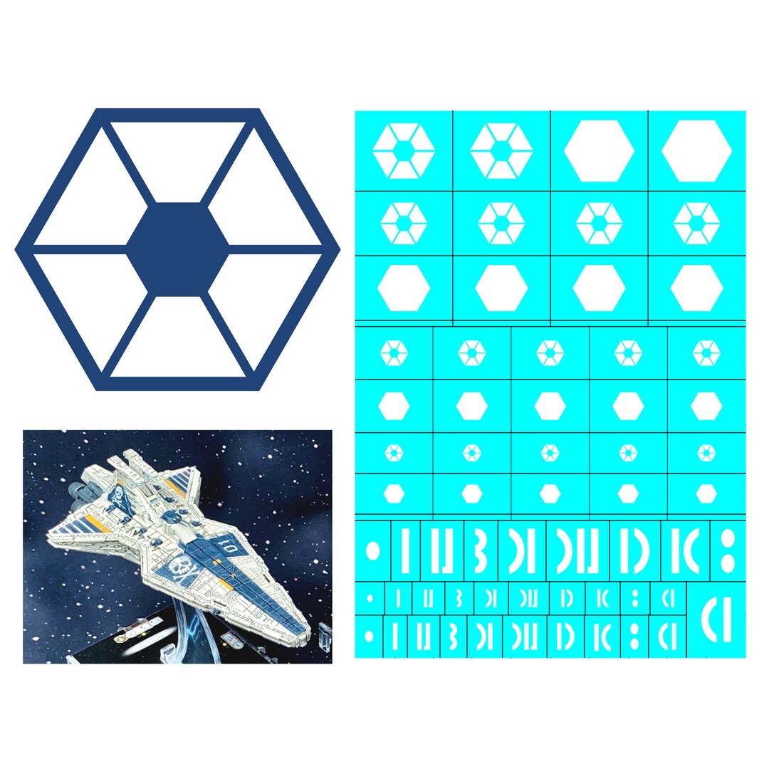Separatist Alliance Stencil for Painting Star Wars Armada, X-wing, and ...