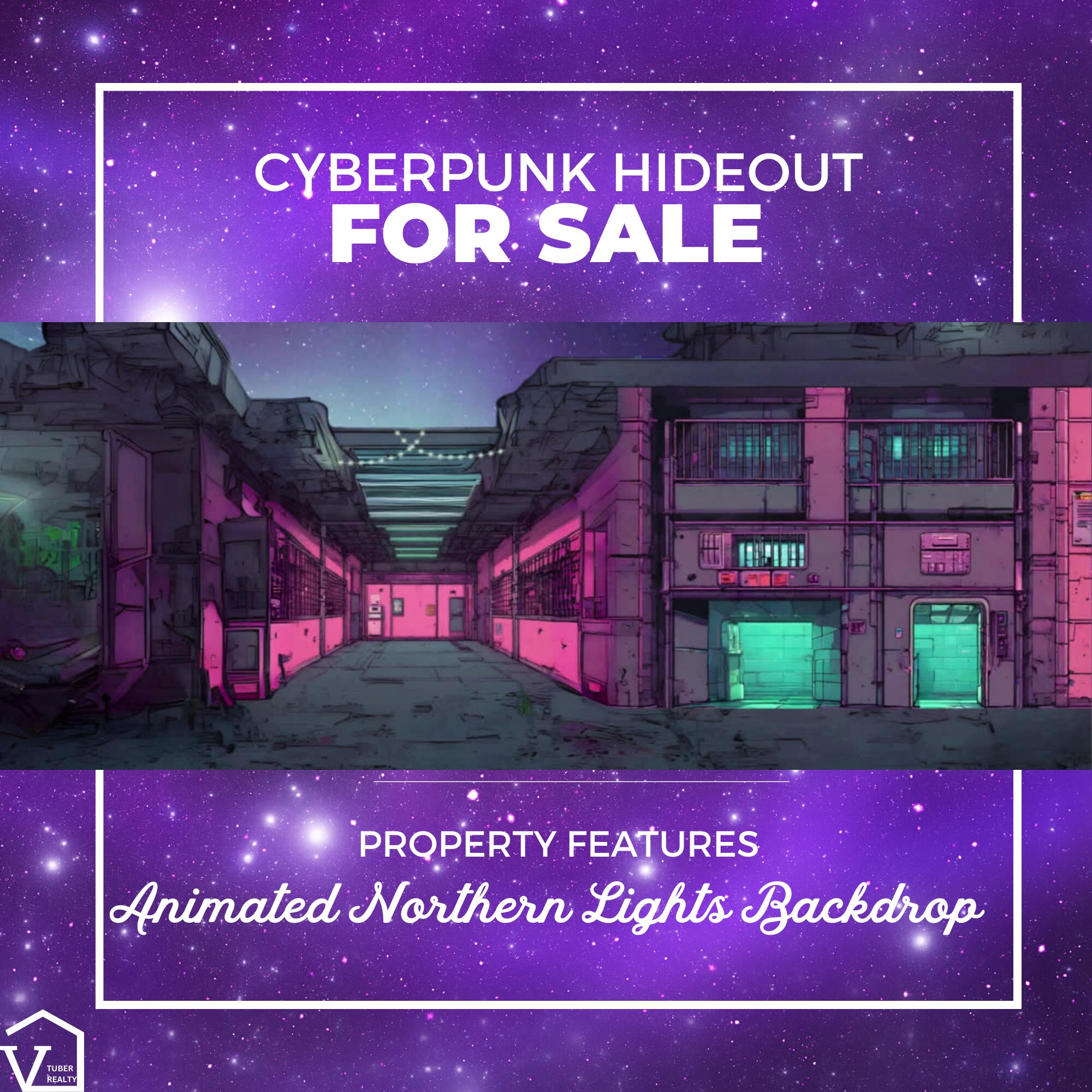 Animated Cyberpunk Hideout for Vtuber or Stream Avatars Twitch, OBS ...