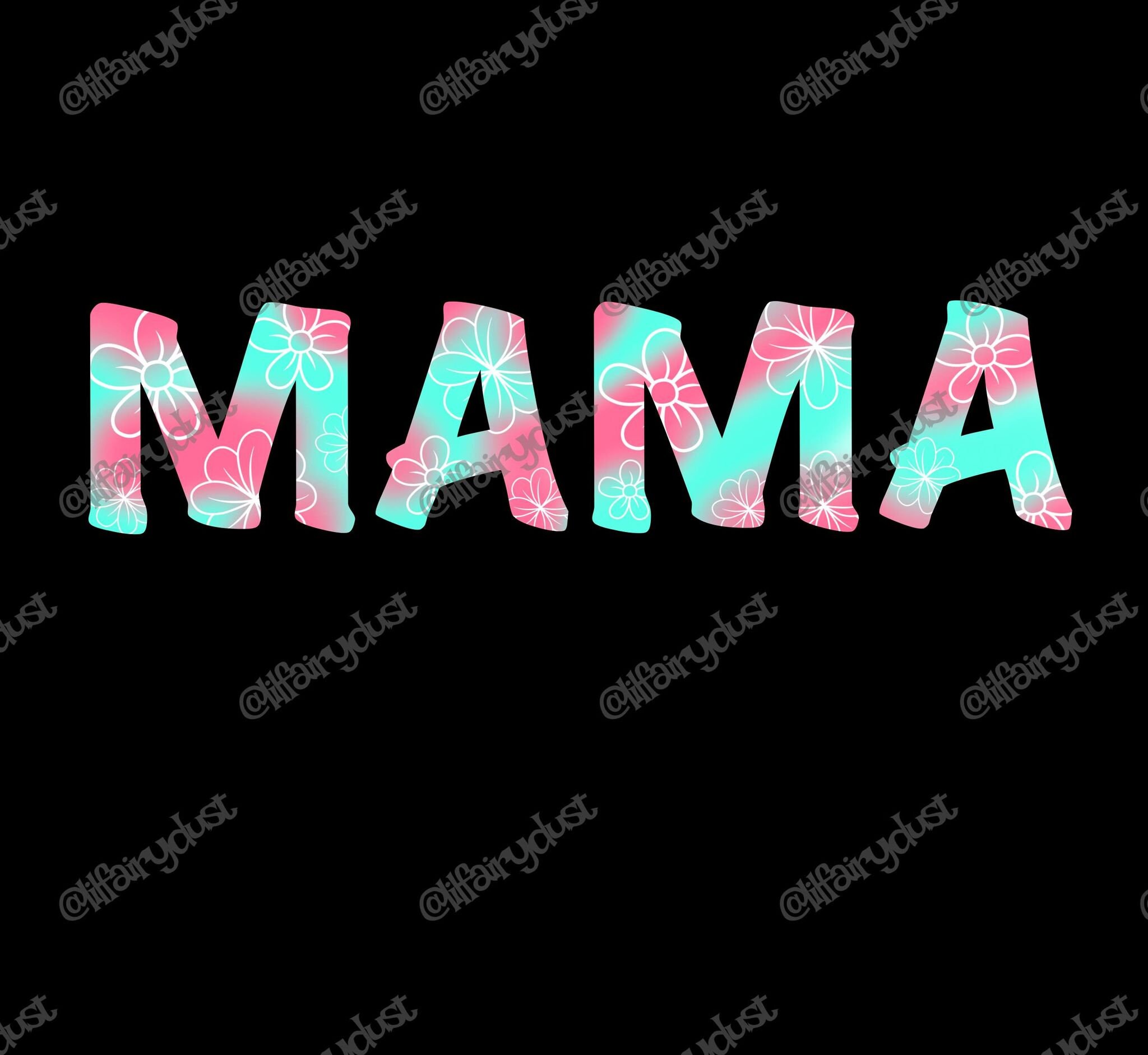 Mama With Flowers PNG Transparent Background, Instant Download File ...