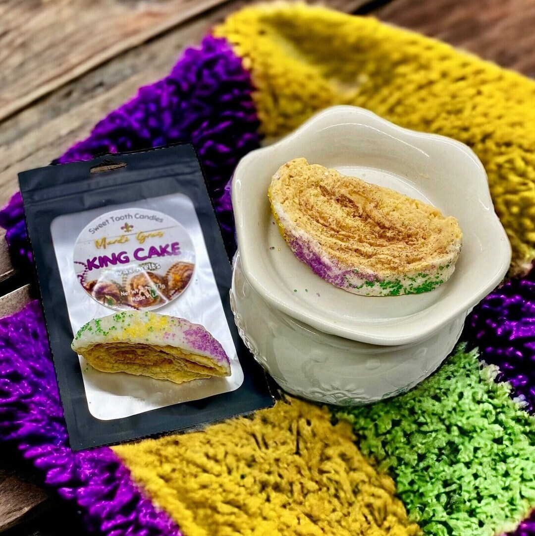 King Cake Wax Melts, Mardi Gras Soy Wax Melt Tarts, Bakery Dessert ...