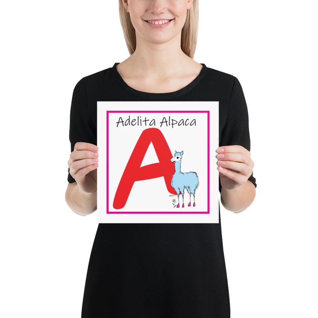 A is for Alpaca Unframed Poster - Etsy