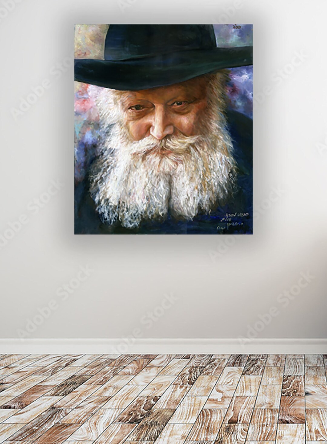 Painting of the Lubavitcher Rebbe. Contemporary Portrait, Original ...