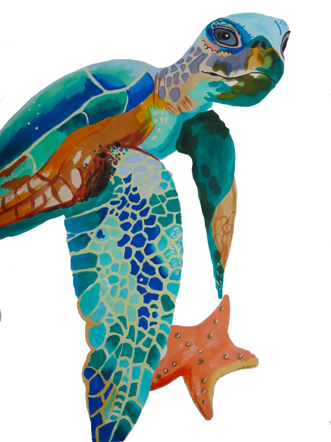 Art Print Turtle - Etsy