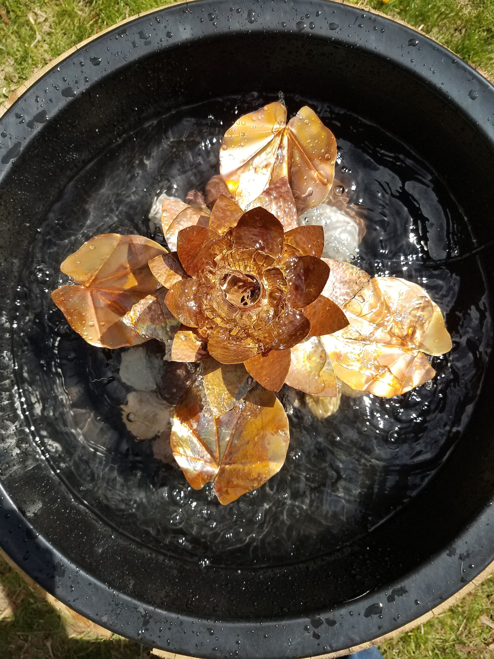 Water Lily Copper Fountain - Etsy