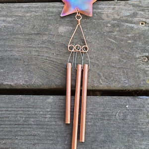 Sun, Moon, Star Copper Wind Chime - Etsy