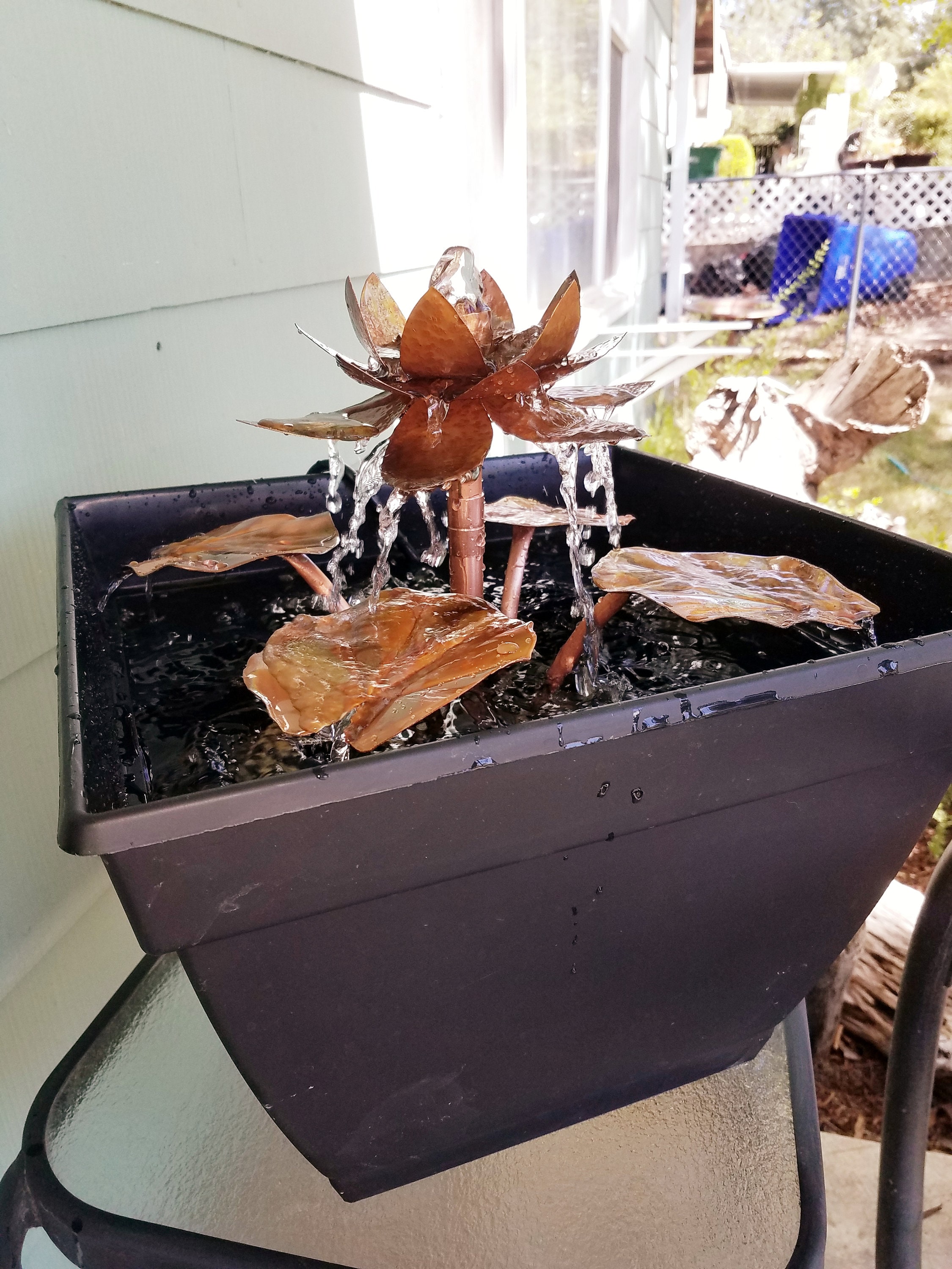 Water Lily Copper Fountain - Etsy