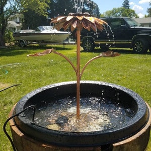 Daisy Flower Copper Fountain - Etsy