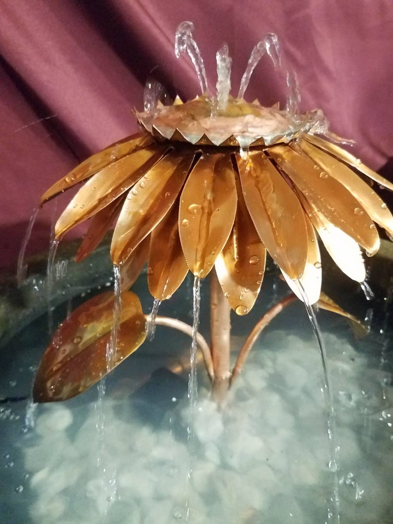 Tabletop Copper Daisy Fountain | Etsy