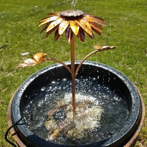 Daisy Flower Copper Fountain - Etsy