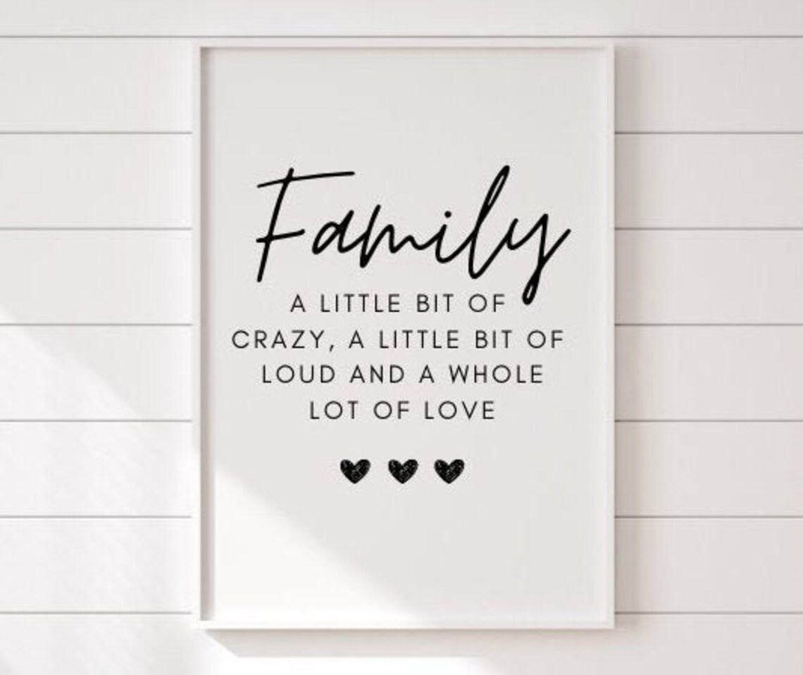 Family Quote | Wall Decor | Minimal Print | Typography Poster | Home ...
