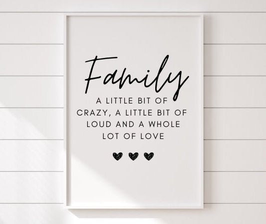 Family Quote | Wall Decor | Minimal Print | Typography Poster | Home ...