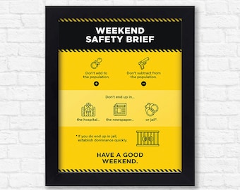 Funny Safety Poster - Etsy