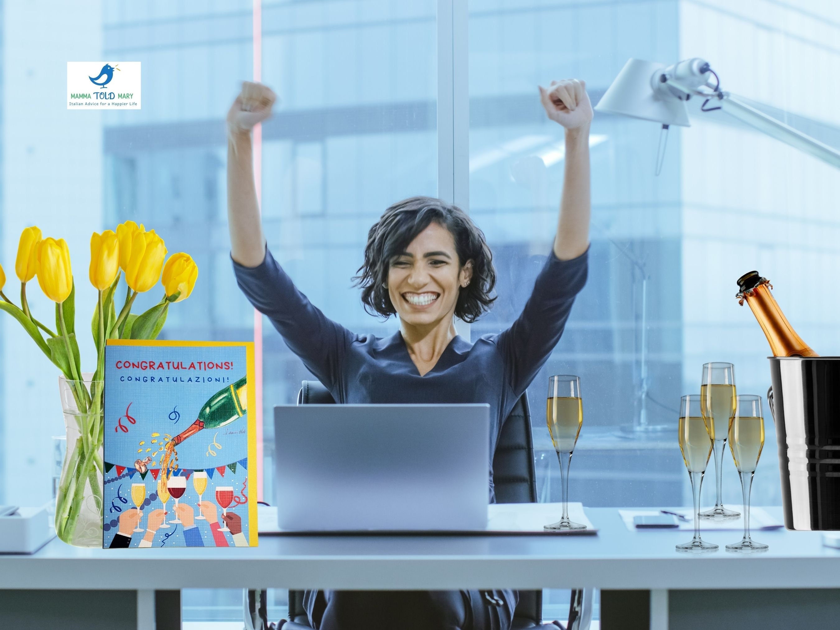 Italian Congratulations Card. Congratulazioni. Bilingual ...