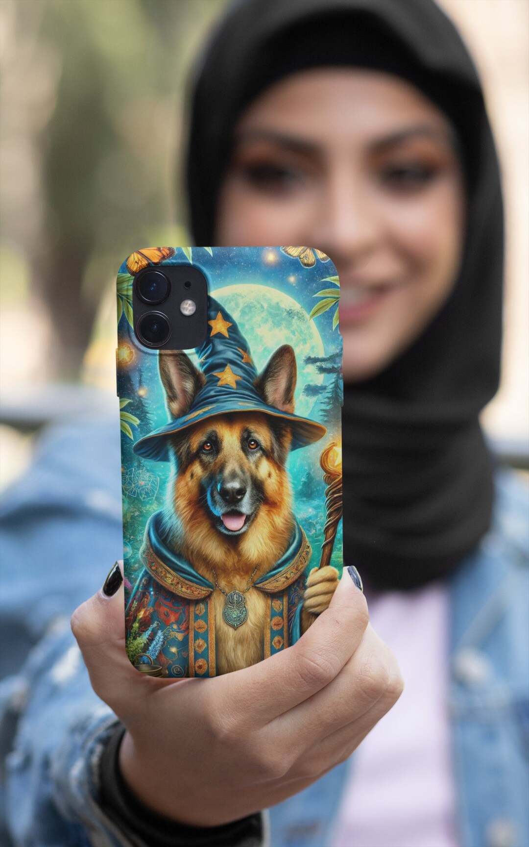 Unique Mystical Yellow German Shepherd Wizard Hand-made Phone Case From ...