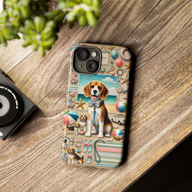 Unique Coquette Beachy Beagle Collage Cute Trendy Phone Case From Tough ...
