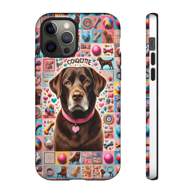 Unique Coquette Chocolate Lab Collage Hand-made Cute Trendy Phone Case ...