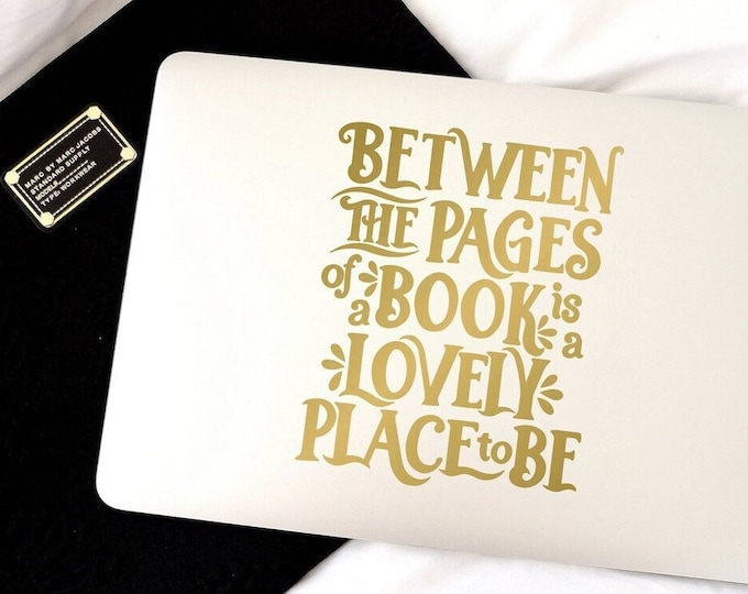 Bookworm Vinyl Decal Bookish Decal Hand Lettered Script Reading Decal ...
