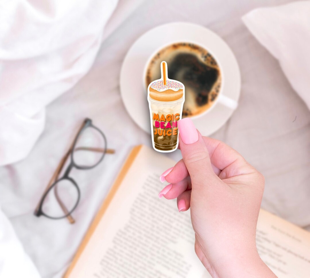 Coffee Sticker Waterproof Sticker Water Bottle Sticker Iced Coffee ...