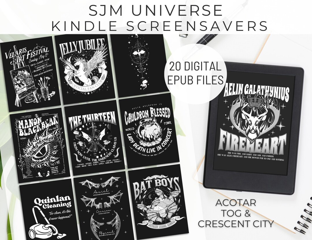 20 SJM ACOTAR, TOG, Crescent City, Full Screen Kindle Screensaver ...