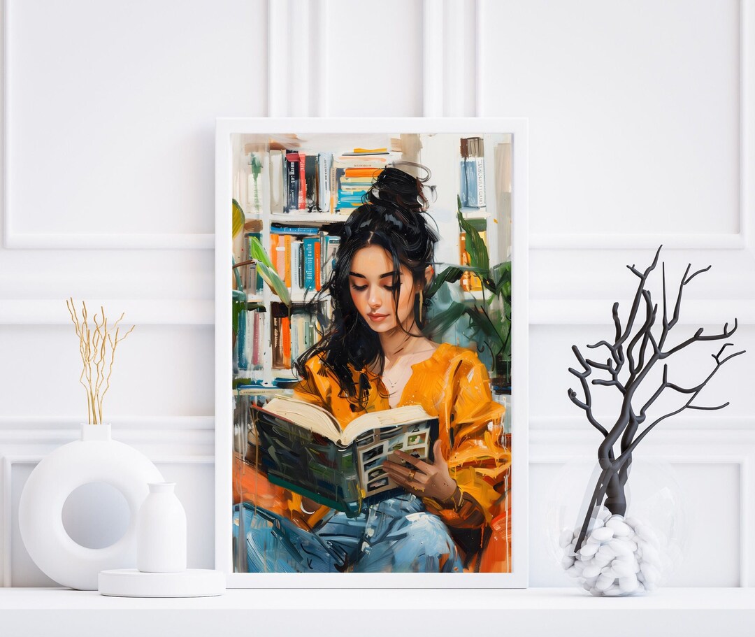 Cozy Reading Art Print, Woman Reading Art, Reading Poster, Cute Wall ...