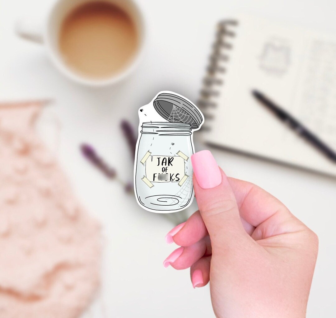 Jar of Fs Sticker Waterproof Sticker Water Bottle Sticker Art Sticker ...