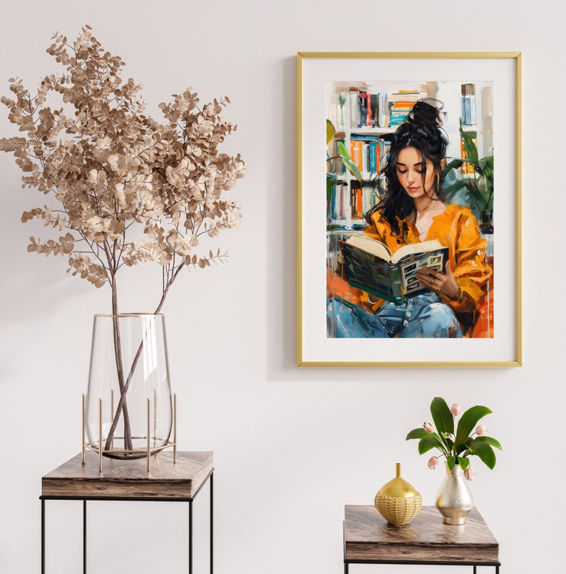 Cozy Reading Art Print, Woman Reading Art, Reading Poster, Cute Wall ...