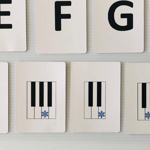 Treble Clef Note (only), Piano Keyboard Flashcards (DIGITAL PDF FILE ...