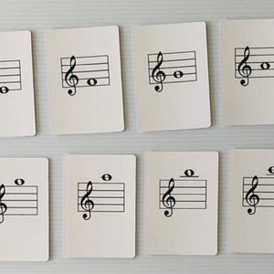 Treble Clef Note (only), Piano Keyboard Flashcards (DIGITAL PDF FILE ...