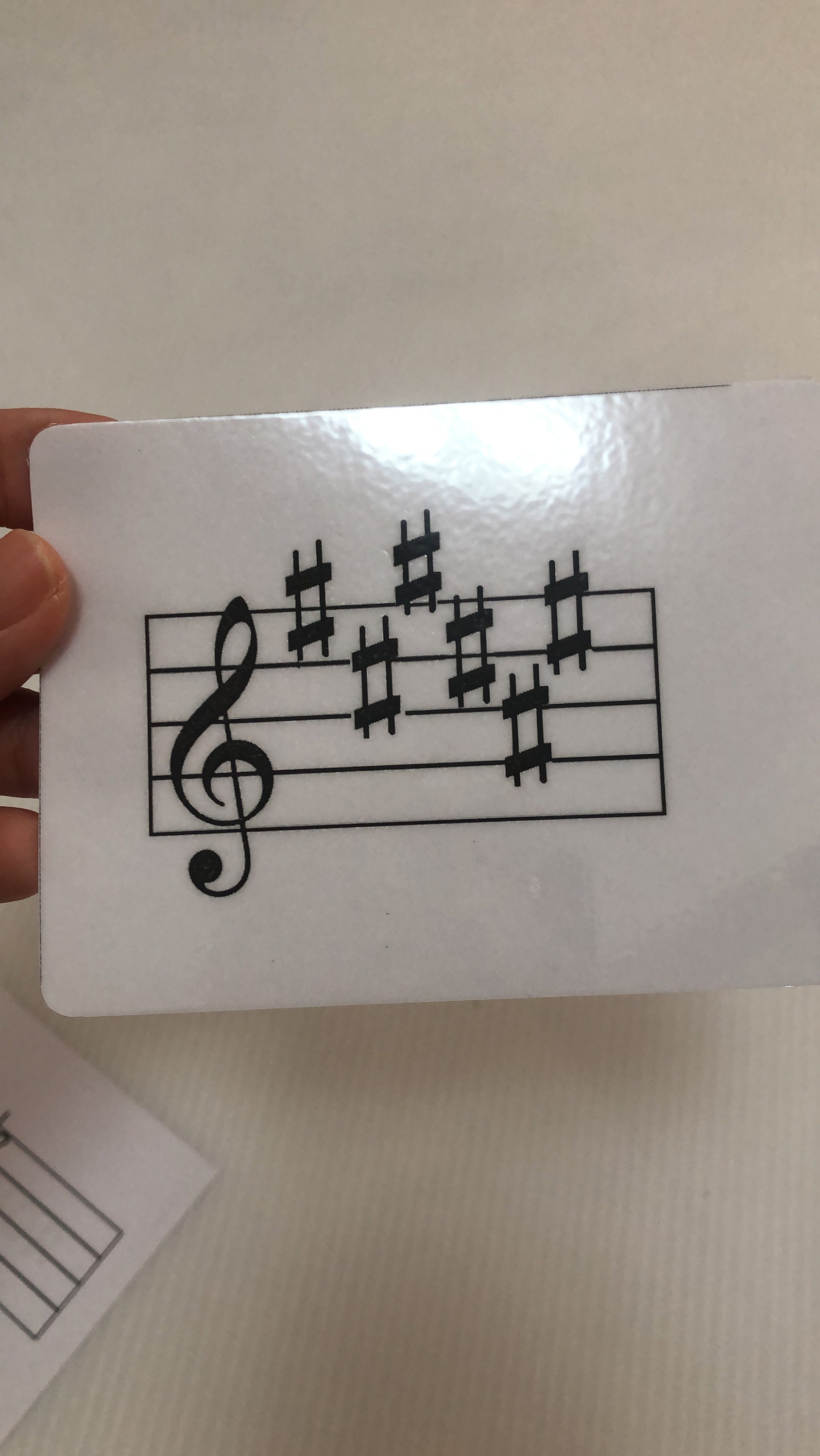 Major Key and Key-signature in Treble and Bass Clef - Etsy