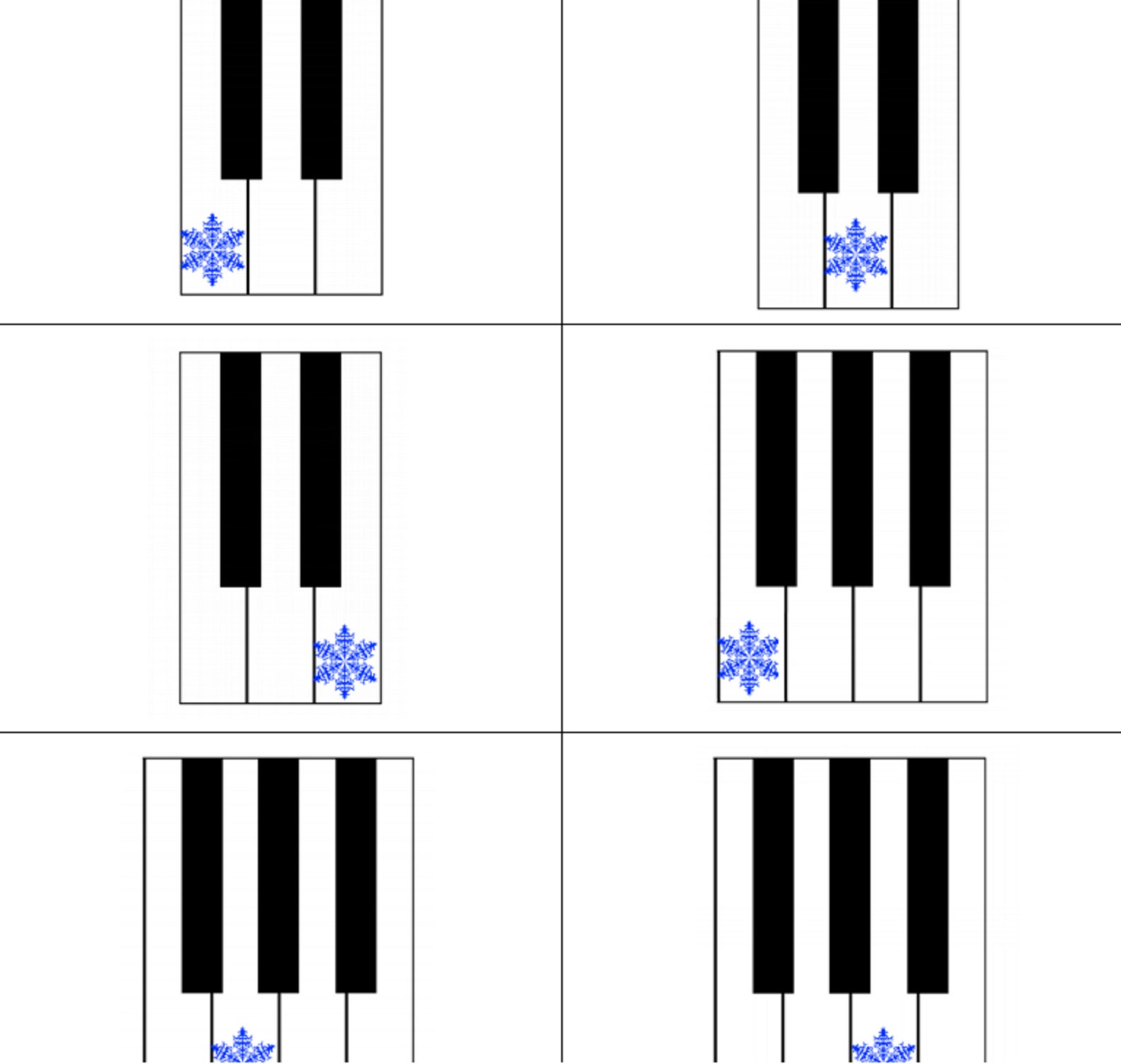 Treble Clef Note (only), Piano Keyboard Flashcards (DIGITAL PDF FILE ...