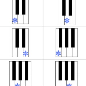 Treble Clef Note (only), Piano Keyboard Flashcards (DIGITAL PDF FILE ...
