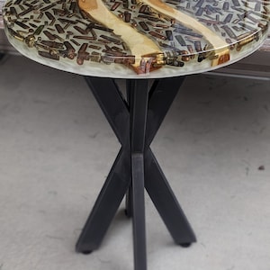 Bullets Table Living Room Wood Resin Table Class Coffee Side End Table ...