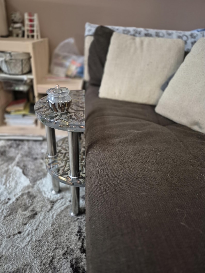 Bullets Table Living Room Wood Resin Table Class Coffee Side End Table ...