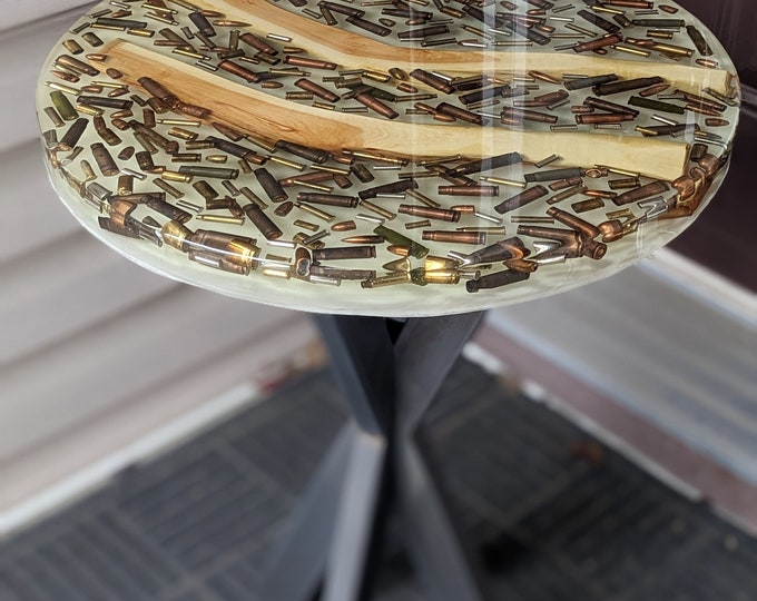 Bullets Table Living Room Wood Resin Table Class Coffee Side End Table ...