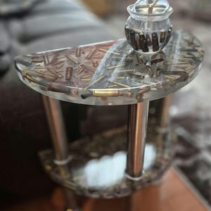 Bullets Table Living Room Wood Resin Table Class Coffee Side End Table ...