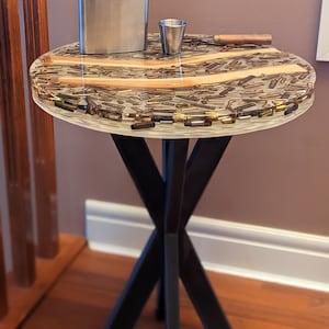 Bullets Table Living Room Wood Resin Table Class Coffee Side End Table ...