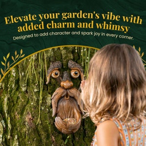 Tree Faces Garden Decor tree Hugger Bird Feeder Yard Art Gift for Dad ...