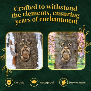 Tree Faces Garden Decor tree Hugger Bird Feeder Yard Art Gift for Dad ...