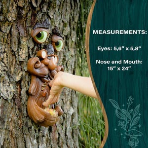 Tree Faces Decor Outdoor – Tree Hugger Yard Art Garden Decoration ...