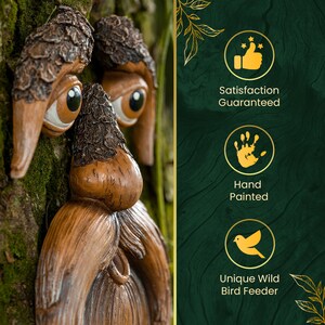 Tree Faces Garden Decor tree Hugger Bird Feeder Yard Art Gift for Dad ...