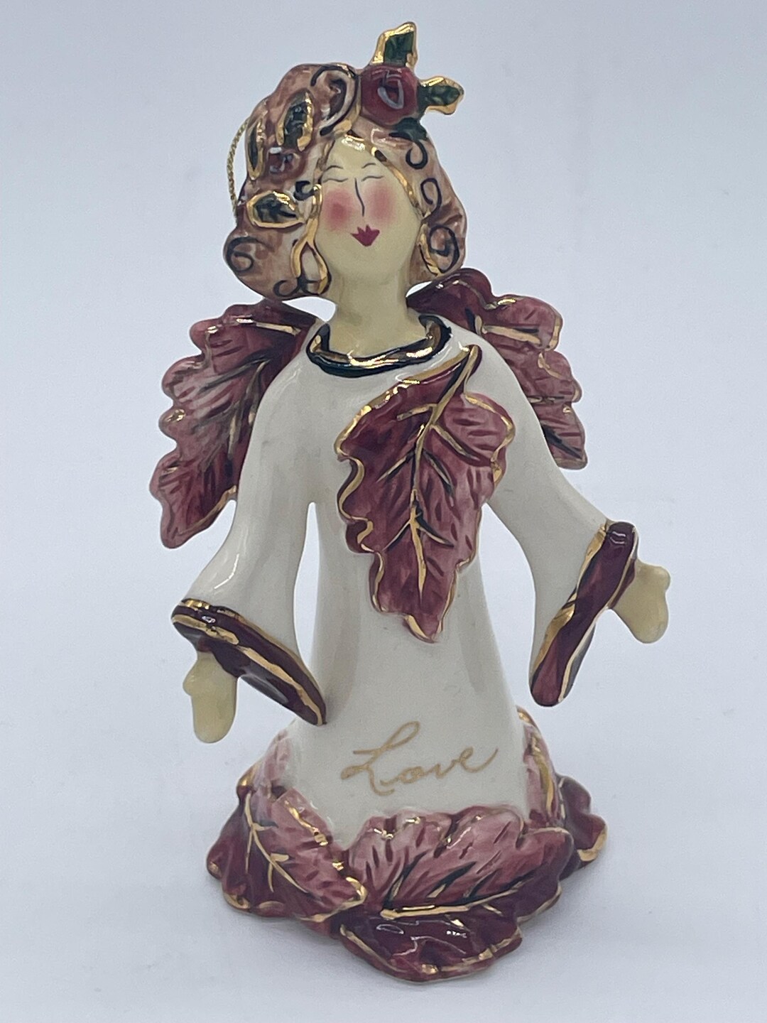 Blue Sky Clayworks Heather Goldminc Friendship Angel Bell Ornament 2003 ...