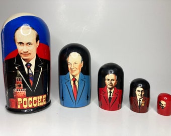 Gorbachev Russian Leaders Nesting Doll | Etsy