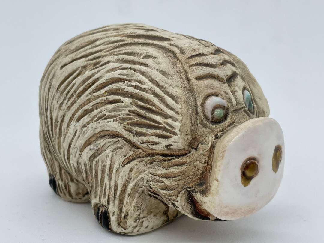 Vintage Pig Figurine Ceramic Japan 1.75 - Etsy